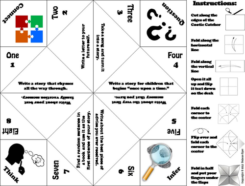 Writing Prompts Cootie Catchers | Teaching Resources
