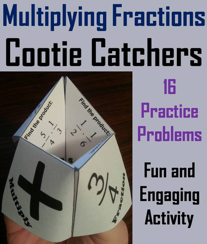 Multiplying Fractions Cootie Catchers | Teaching Resources