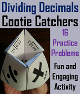 Dividing Decimals Cootie Catchers | Teaching Resources