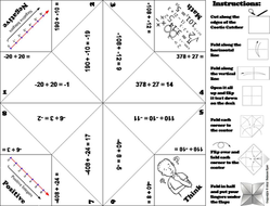 Dividing Integers Cootie Catchers | Teaching Resources