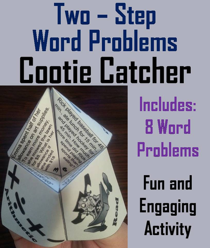 Two Step Word Problems Cootie Catchers | Teaching Resources
