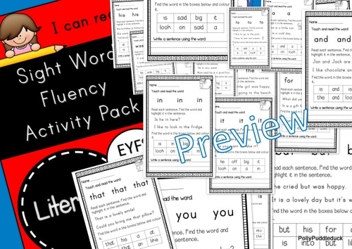 Sight Word Fluency Activity Pack (EYFS/KS1) | Teaching Resources