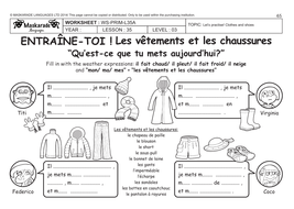 FRENCH (UNIT 7: MY HOME, TRANSPORT, CLOTHES, HOLIDAYS) Year 5/6 ...