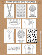 10 Father's Day Creative Card Templates to print and decorate ...