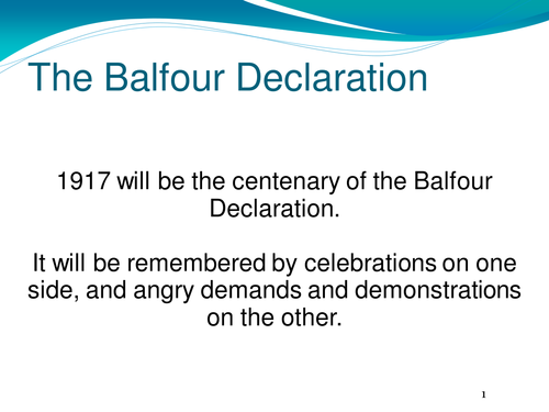 Balfour Declaration by nomben - Teaching Resources - TES