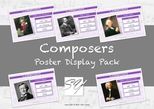 Composers – Music Classroom Poster Display Pack | Teaching Resources