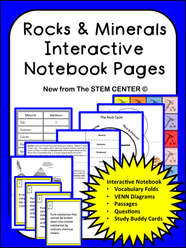 Rocks & Minerals Interactive Science Notebook | Teaching Resources