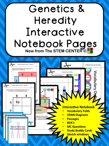 Heredity and Genetics Interactive Science Notebook | Teaching Resources