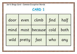 Sight Words Year 2 Common Exception Words 200 Bingo Snap Word Searches ...