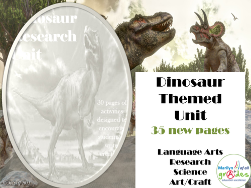 Dinosaur Language Arts and Research Activities & Worksheets | Teaching ...
