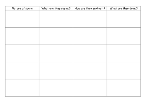 Play Script Planning Worksheets | Teaching Resources