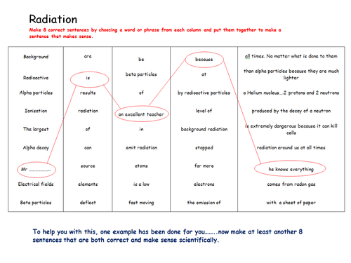 SCIENCE Literacy Sentence Constructions by - UK Teaching Resources - TES
