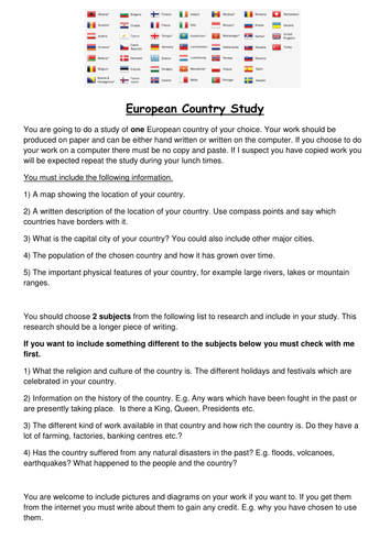 Europe Country Study | Teaching Resources