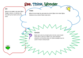See, Think, Wonder: A Worksheet to Stimulate Deep Thinking, Opinion and ...