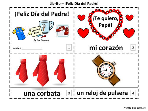 Spanish Father's Day El Día del Padre 2 Emergent Reader Booklets ...