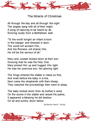 A Christmas Themed Language Arts Unit -Poetry, Activities, Worksheets ...