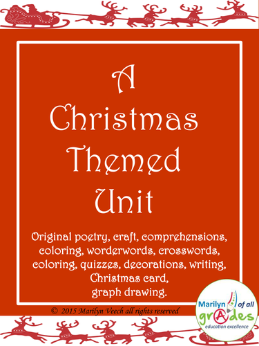 A Christmas Themed Language Arts Unit -Poetry, Activities, Worksheets ...