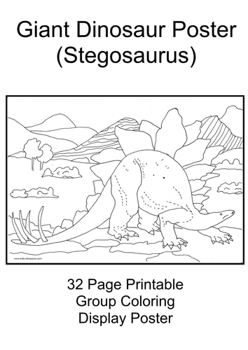 Giant Dinosaur Coloring Poster | Teaching Resources