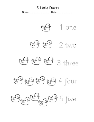 5 Little Ducks Resource Pack by smithy123 - Teaching Resources - TES