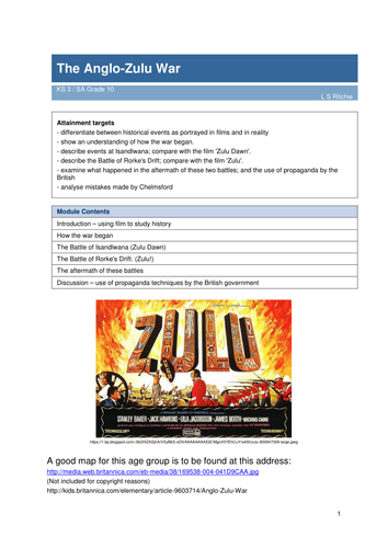 The Anglo-Zulu War, South Africa, 1879 | Teaching Resources