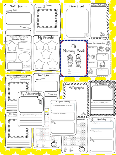 End of Year Activities - Memory Book | Teaching Resources