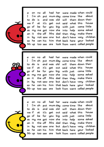 HIGH FREQUENCY WORDS RESOURCES (SIGHT WORDS) - LITERACY ENGLISH ...