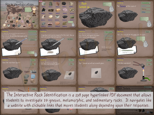 INTERACTIVE ROCK IDENTIFICATION | Teaching Resources
