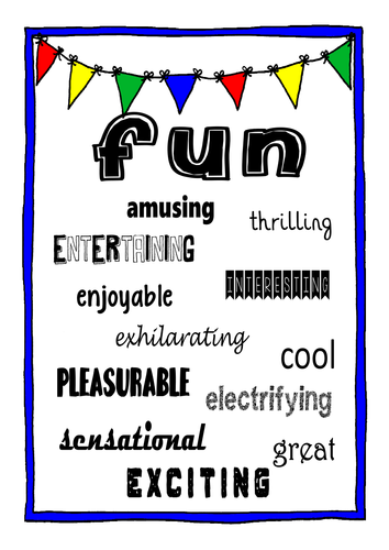 SYNONYMS POSTERS - ENGLISH CREATIVE WRITING VOCABULARY DISPLAY ...