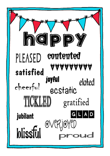 SYNONYMS POSTERS - ENGLISH CREATIVE WRITING VOCABULARY DISPLAY ...