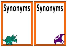 SYNONYMS VOCABULARY POSTERS -DISPLAY EYFS KS1-2 LITERACY ENGLISH ...