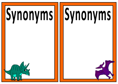 SYNONYMS VOCABULARY POSTERS -DISPLAY EYFS KS1-2 LITERACY ENGLISH ...