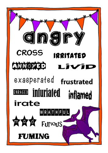 SYNONYMS VOCABULARY POSTERS -DISPLAY EYFS KS1-2 LITERACY ENGLISH ...