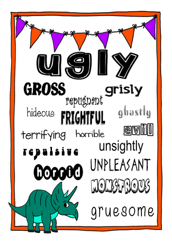 SYNONYMS VOCABULARY POSTERS -DISPLAY EYFS KS1-2 LITERACY ENGLISH ...