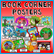 BOOK CORNER POSTERS - LITERACY EARLY YEARS KEY STAGE 1 AUTHORS READING ...