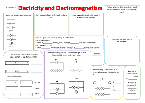 New for 2014 KS3 Science End of Topic revision Mats Visual Structured ...