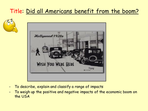 Did all Americans benefit during the Economic Boom? | Teaching Resources