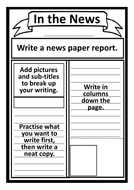 NEWS, NEWSPAPER WRITING AND ROLE PLAY RESOURCES - ENGLISH LITERACY ...