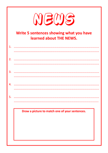 NEWS, NEWSPAPER WRITING AND ROLE PLAY RESOURCES - ENGLISH LITERACY ...