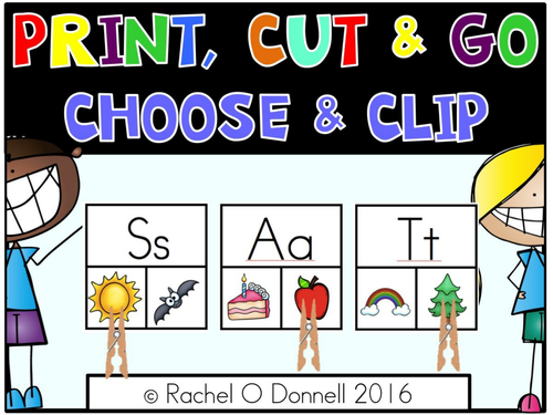 Phonics Center Choose and Clip | Teaching Resources