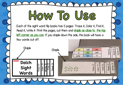 Sight Word PRIMER FLIP BOOKS | Teaching Resources