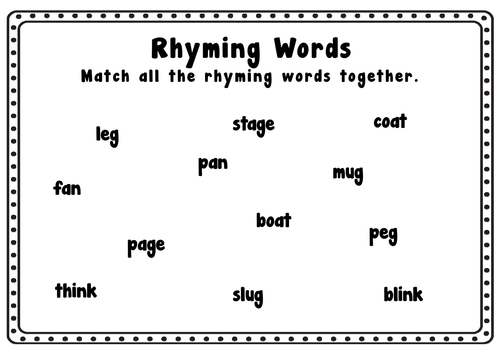 RHYMING RESOURCES EYFS KS1 - LETTERS SOUNDS BINGO, CARD GAMES ...