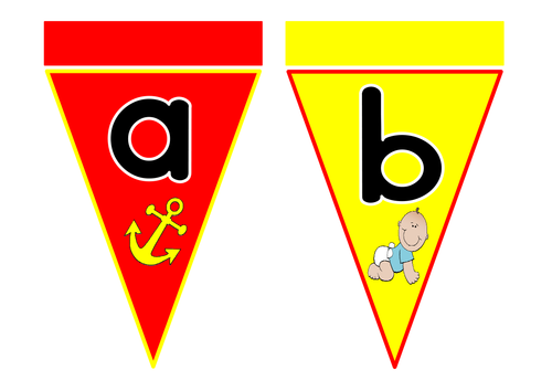 700 PHONICS BUNTINGS - DISPLAY LETTERS SOUNDS ALPHABET EARLY YEARS KEY ...