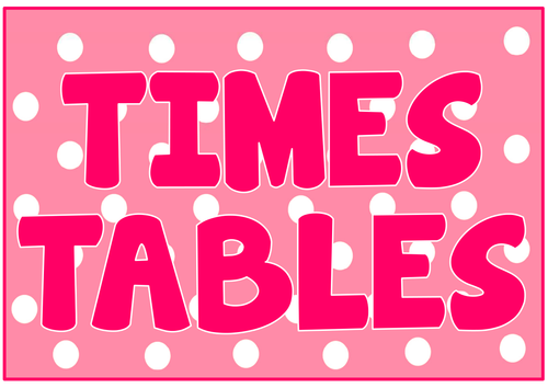 TIMES TABLES POSTERS DISPLAY - GIRLS PINK THEME MATHS NUMERACY KEY ...