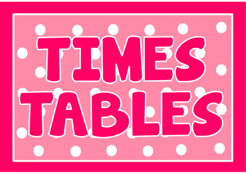 TIMES TABLES POSTERS DISPLAY - GIRLS PINK THEME MATHS NUMERACY KEY ...
