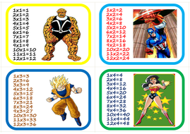 TIMES TABLES POSTERS DISPLAY - BOYS BLUE THEME MATHS NUMERACY KEY STAGE ...