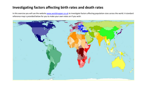 Investigating factors affecting birth and death rates | Teaching Resources