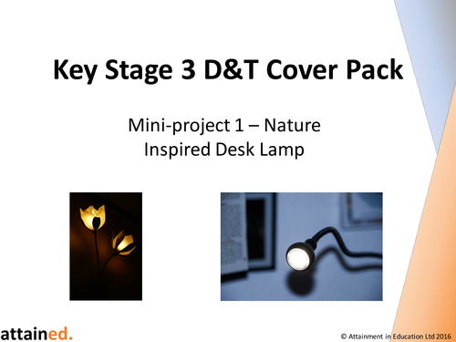 Key Stage 3 Design and Technology Cover Pack | Teaching Resources