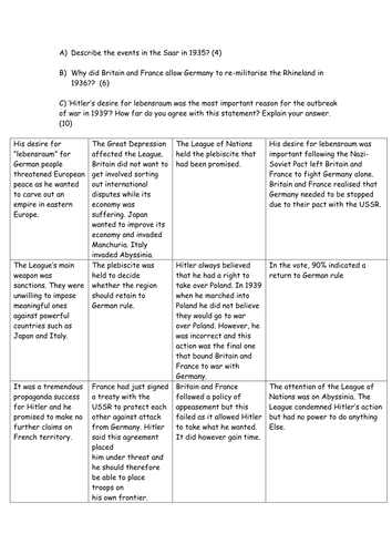 Collapse of Peace / Road to WWII | Teaching Resources