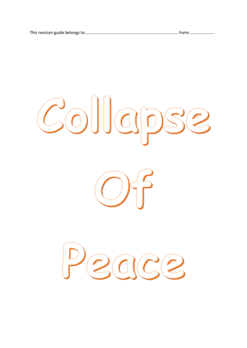 Collapse of Peace / Road to WWII | Teaching Resources
