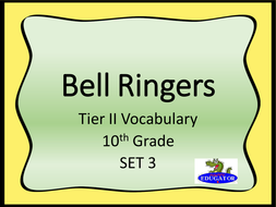 Bell Ringers - Tier Two Vocabulary in Context 3 | Teaching Resources